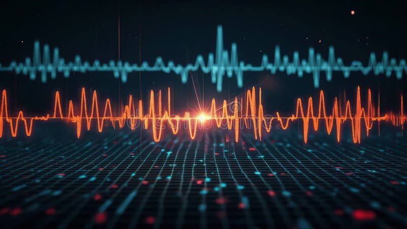 Abstract Digital Waveform stock footage. Video of information - 335764430