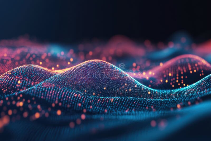 Abstract Digital Waveform stock illustration. Illustration of ...