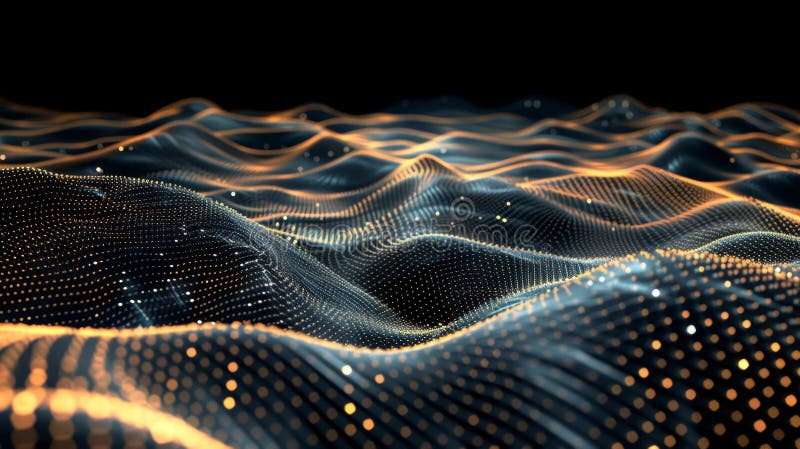 Abstract Digital Waveform Pattern - Generative AI Stock Image - Image ...