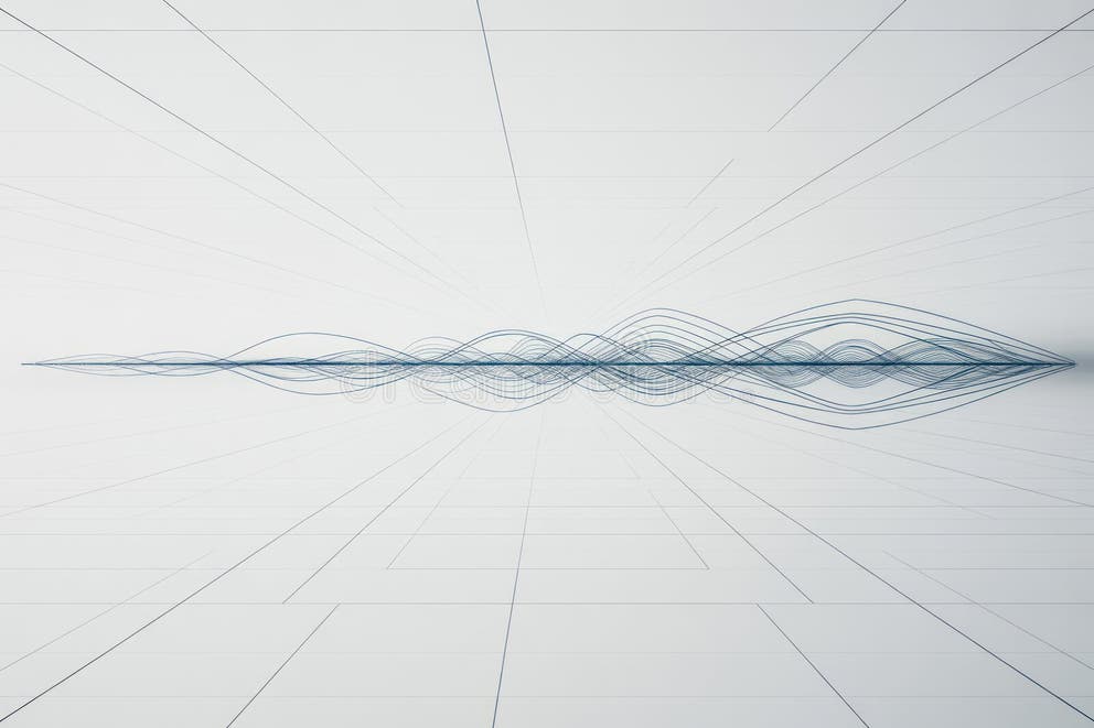 Abstract Digital Waveform Pattern Gray Blue Lines Grid Background Stock ...