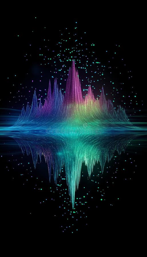 Abstract Digital Waveform, Sound Wave Amplitude, Music Equalizer ...