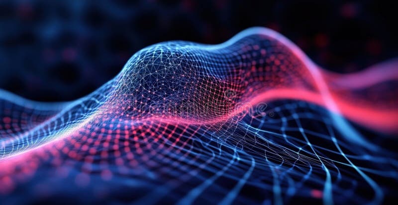 Abstract Digital Waveform Visualization Stock Illustration ...