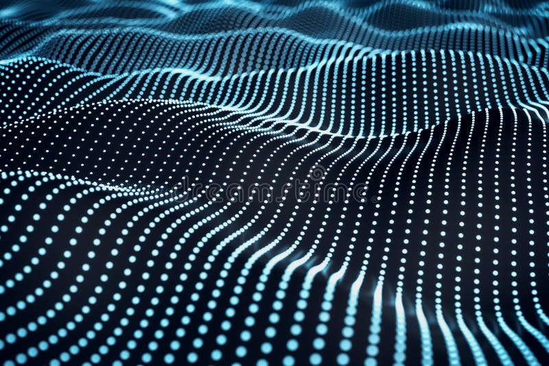 Abstract Digital Waves Background Stock Illustration - Illustration of ...