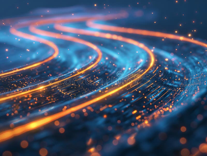 Abstract Digital Waves Background Stock Image - Image of stream ...