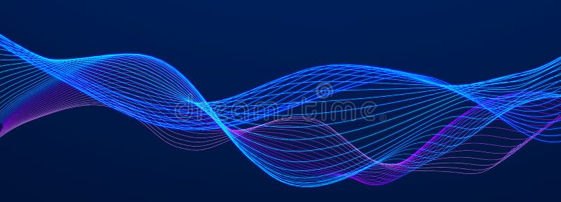 Abstract Digital Waves of Particles. Sound Wave Element. Equalizer for ...