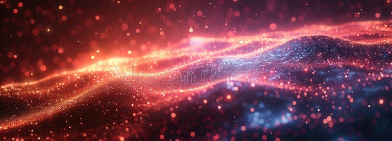 Abstract Digital Waves Representing Data Transfer and Technology ...