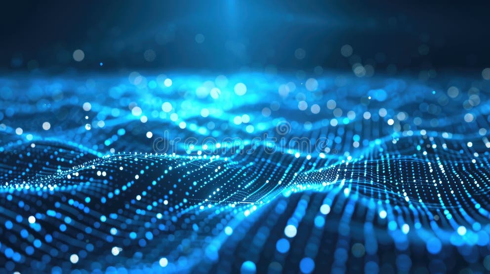 Abstract Digital Waves Representing Data Transfer and Technology ...