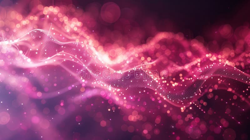 Abstract Digital Waving 3d Particle Technology Background Design ...