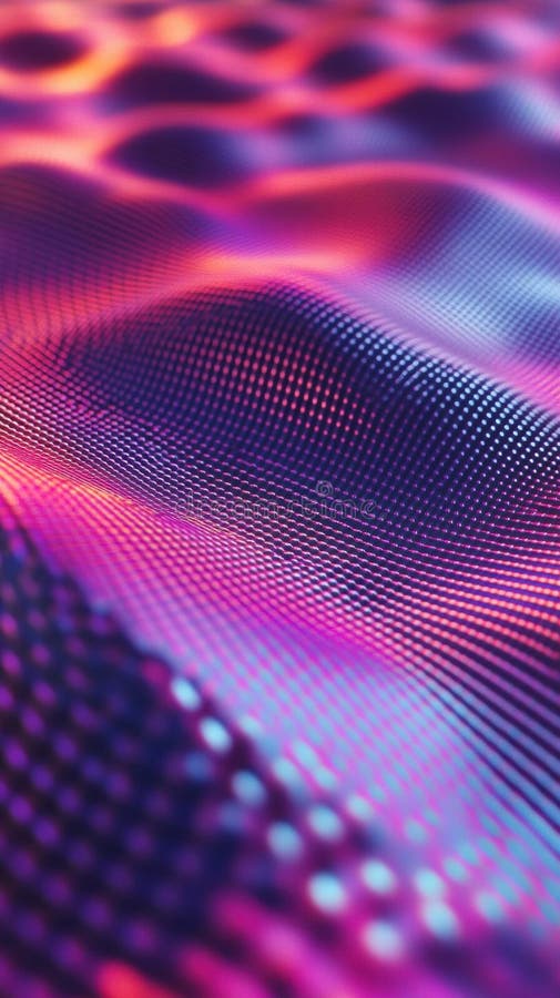 Abstract Digital Wavy Background with Neon Lights Stock Photo - Image ...