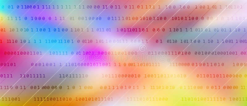 0 1 Matrix Digits Big Data Tech Vector Background with Fluid Gra Stock ...