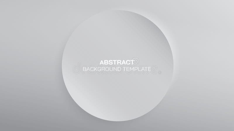 Abstract 3 Dimension Circle Frame on Light Gray Background Stock Vector ...
