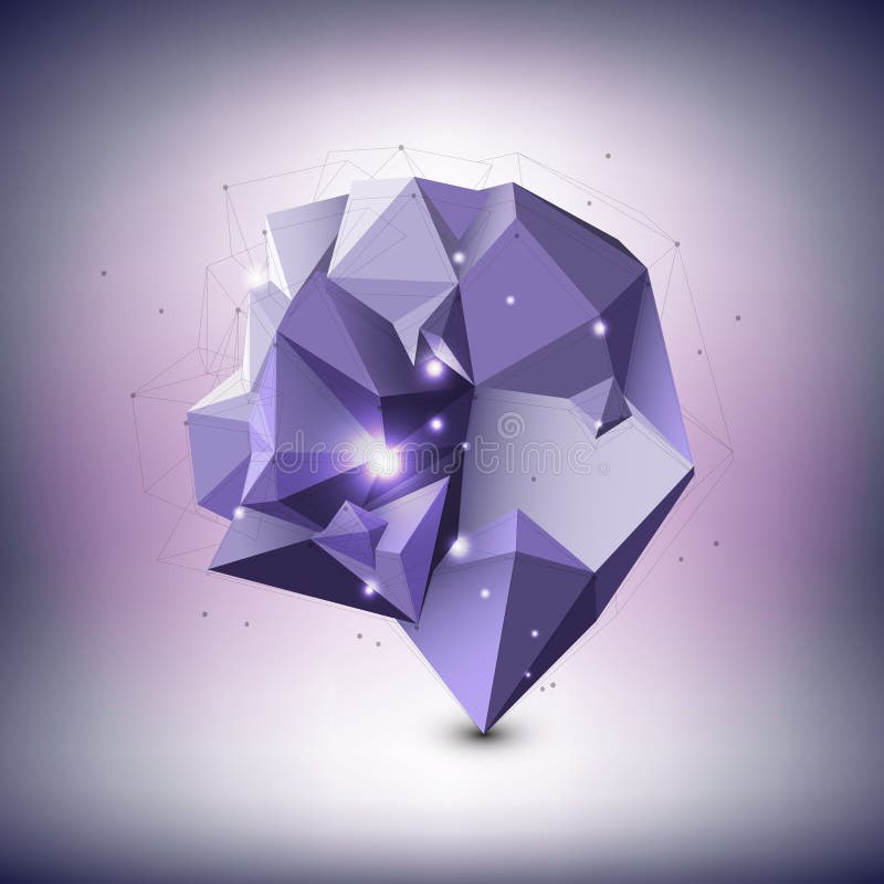 Abstract Dimensional Polygonal Geometric Stock Vector - Illustration of ...