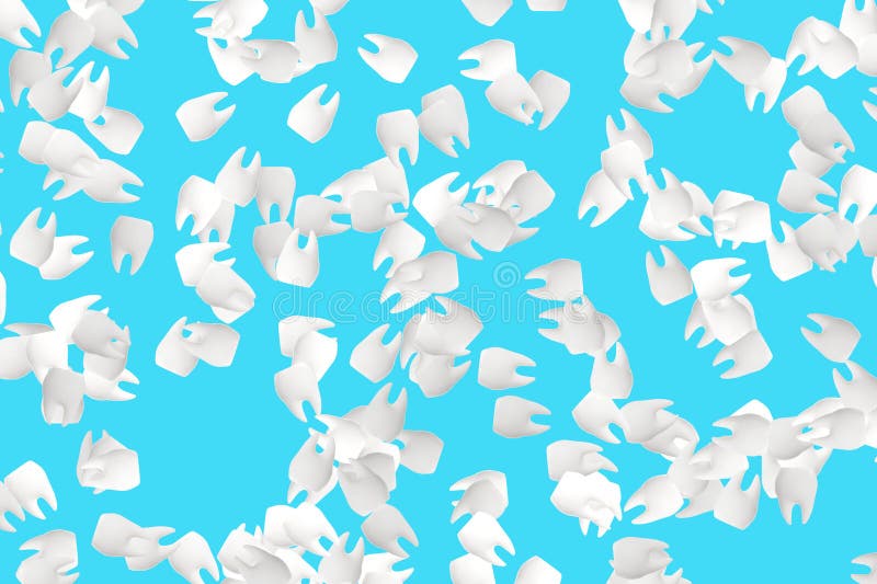 Abstract Dimensional Teeth Background on Blue Stock Photo - Image of ...