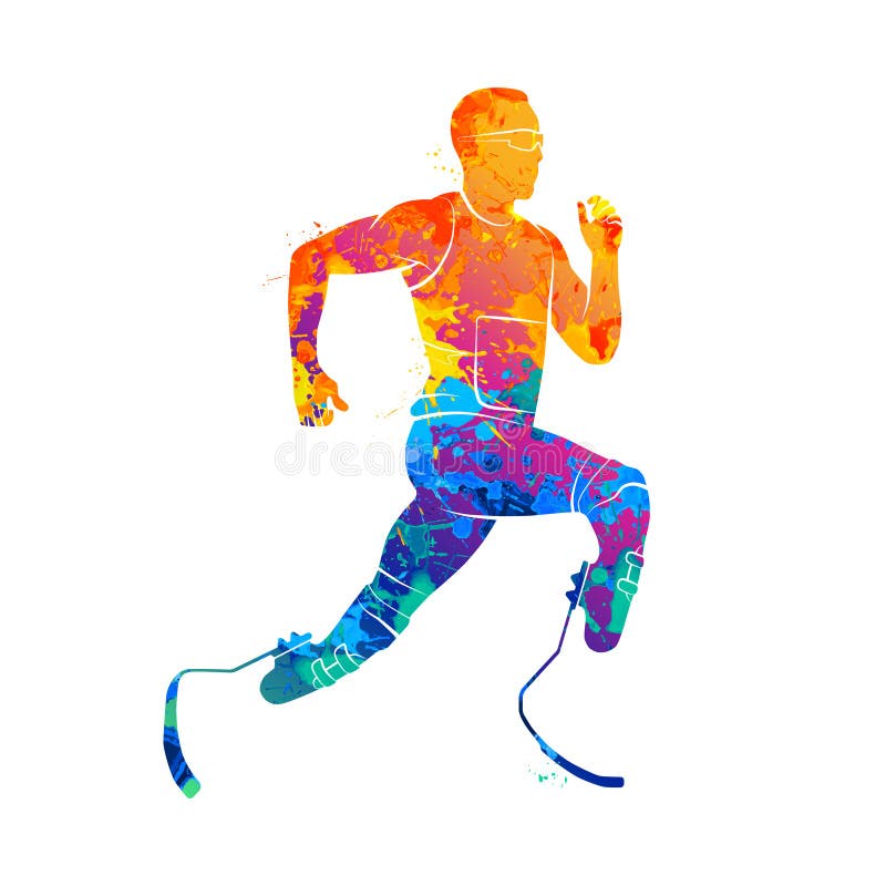 Athlete runner Abstract stock illustration. Illustration of artificial ...