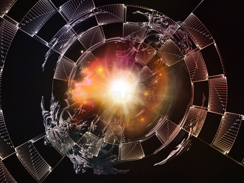 Realms of Radial Rays stock illustration. Illustration of futuristic ...