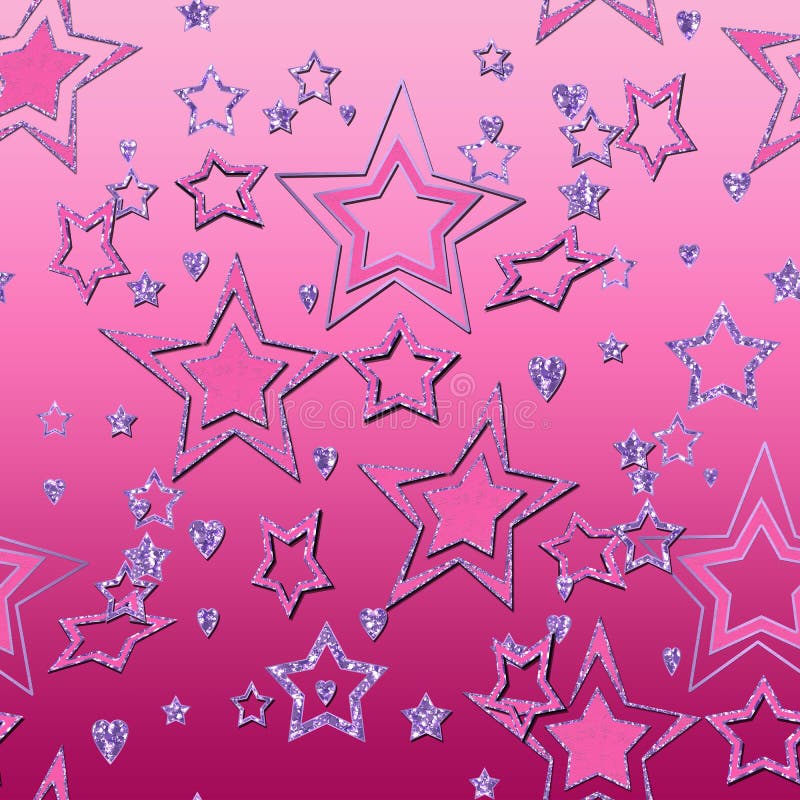 Abstract Disco Birthday Stars Starry Glitter Print Stock Illustration ...