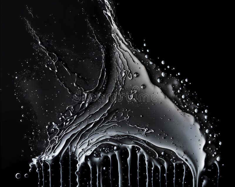 Abstract Dispersion Effect Background for Texture. Silver Splashing ...