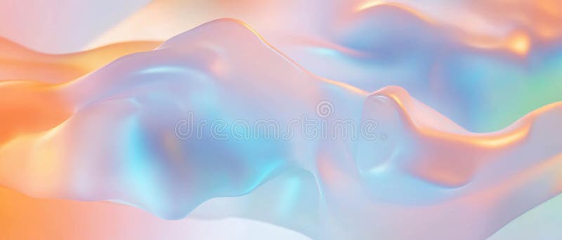 Color-changing Abstract Smoke Background with Iridescent Effects and 3D ...