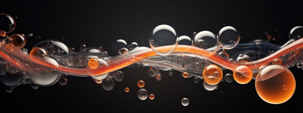 Abstract Display of Interconnected Bubbles in a Harmonious Pattern. AI ...