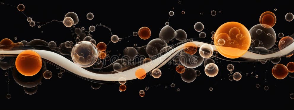 Abstract Display of Interconnected Bubbles in a Harmonious Pattern. AI ...