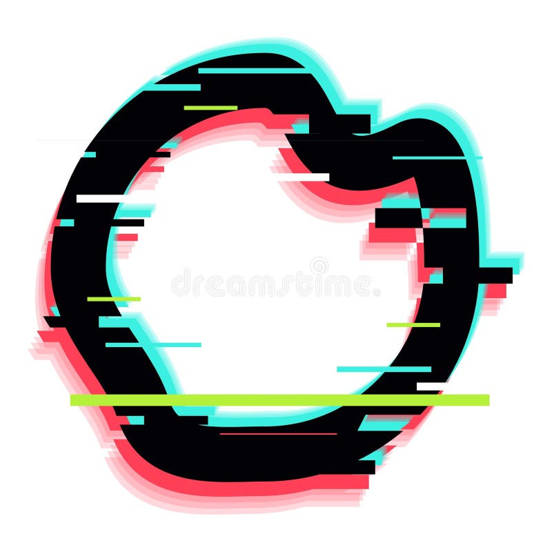 Abstract Distorted Glitch Art Frame Effect Surrounding Copy Space Stock ...