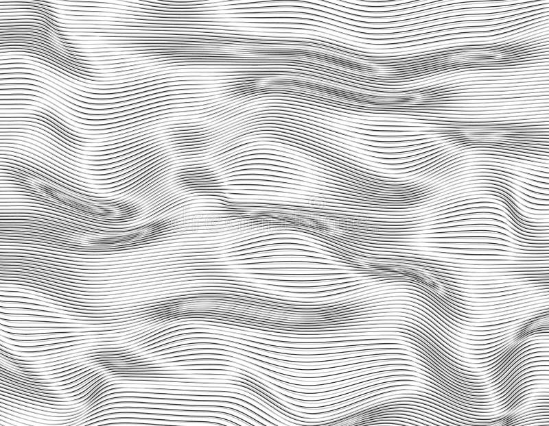 Abstract Distorted Lines. Wave a 3d Texture of a Simple Black Thin ... Abstract Distorted Lines. Wave a 3d Texture of a Simple Black Thin ...