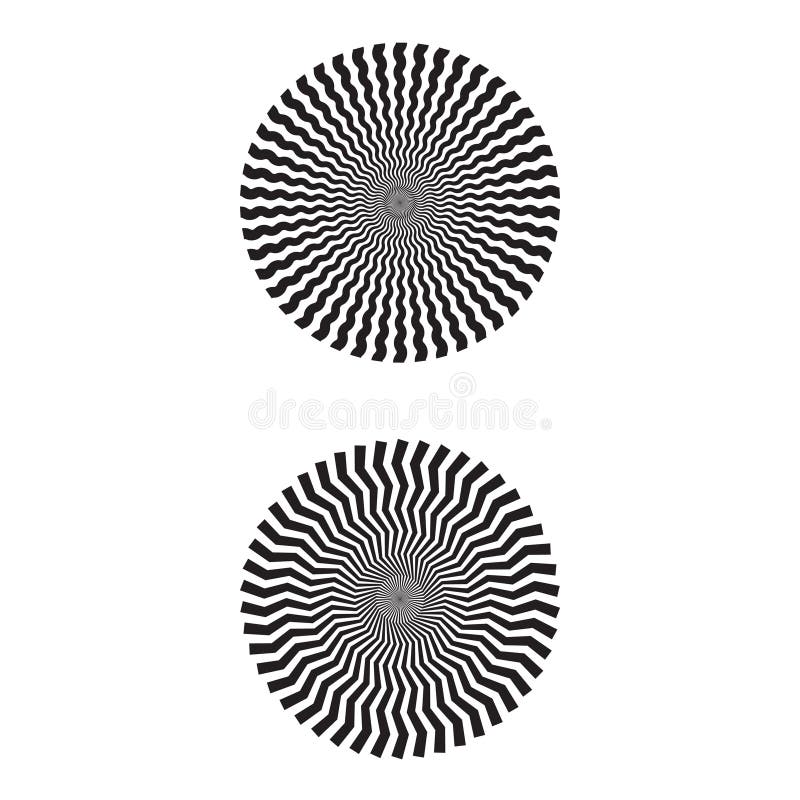 Abstract Distorted Wavy Lines Surface Radial Waves Stock Vector ...