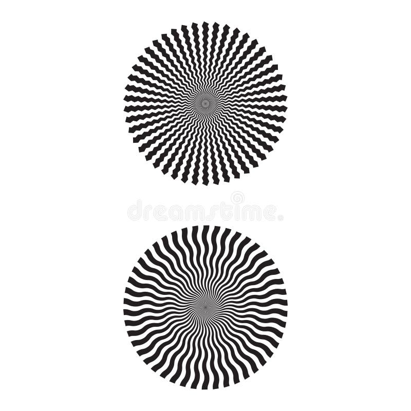 Abstract Distorted Wavy Lines Surface Radial Waves Stock Vector ...