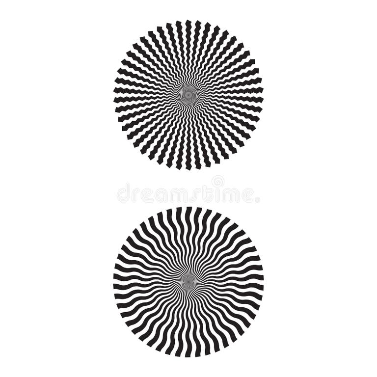 Abstract Distorted Wavy Lines Surface Radial Waves Stock Vector ...