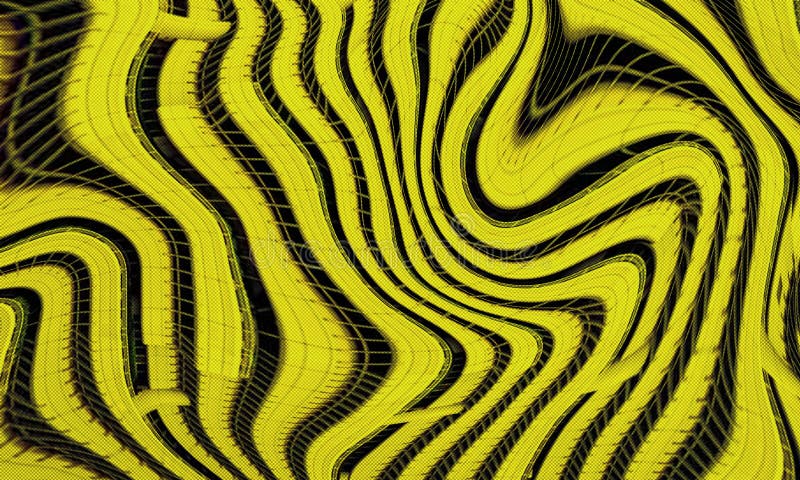 Abstract Distorted Wave Background.Stripes Gold Design Stock Vector ...