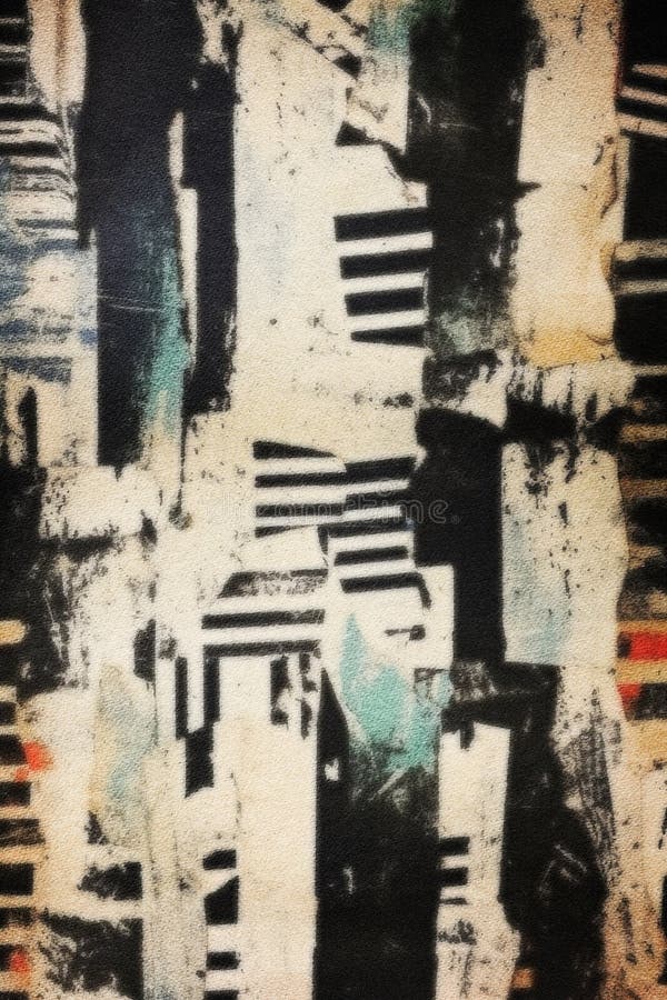 Abstract Distressed Collage Art Backgrounds Print Machine Backgrounds 3 ...