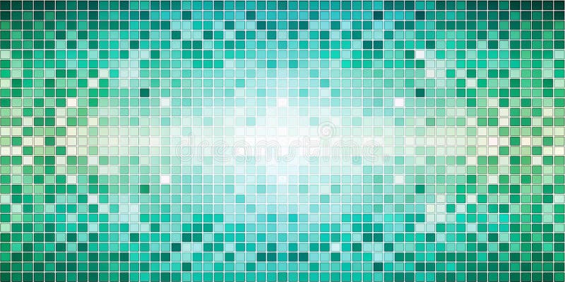 Abstract Divided Cyan Green White Pixel Grid Square Mosaic Pattern ...