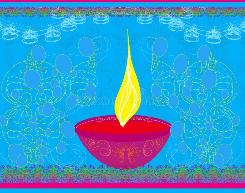 Abstract Diwali Celebration Card Stock Vector - Illustration of ...