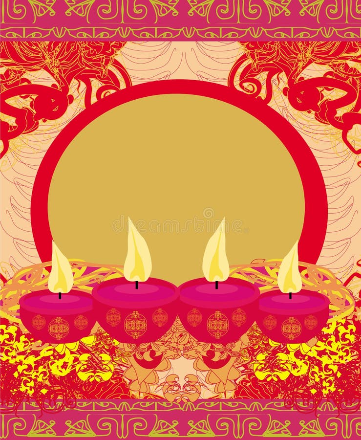 Abstract Diwali Celebration Card Stock Vector - Illustration of ...