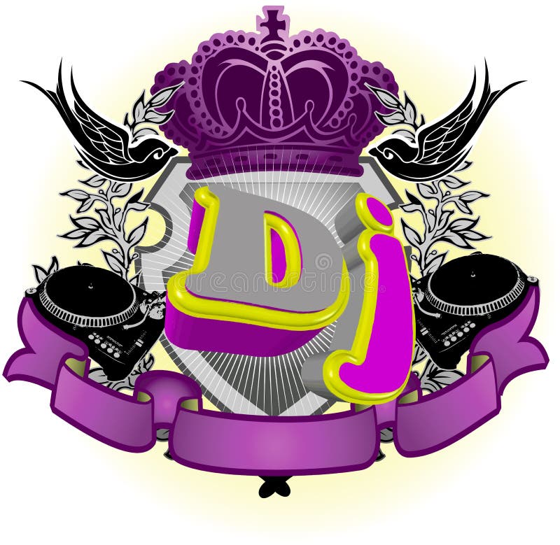 King DJ logo stock vector. Illustration of dirty, oldfashioned - 27459141