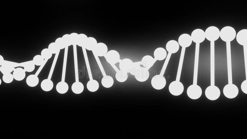 Abstract DNA on Black Background. Seamless Loop 3D Animation Conceptual ...