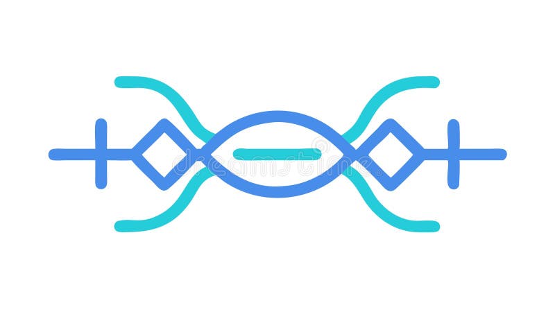 Abstract DNA Chain, Symbolizing Genetics and Connectivity, Vector ...
