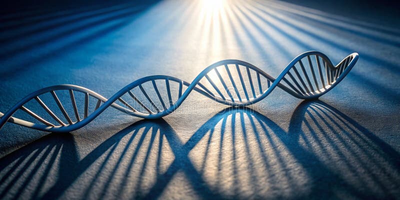 Abstract DNA Double Helix Shadow a Minimalist Representation of the ...