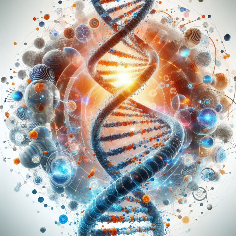 An Abstract DNA Double Helix Structure Symbolizing Lif Stock ...