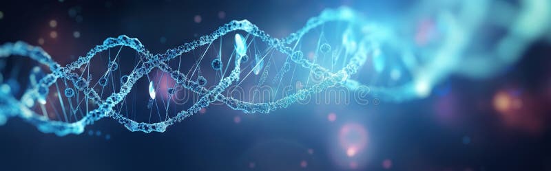 Abstract DNA Helix Banner stock illustration. Illustration of molecular ...