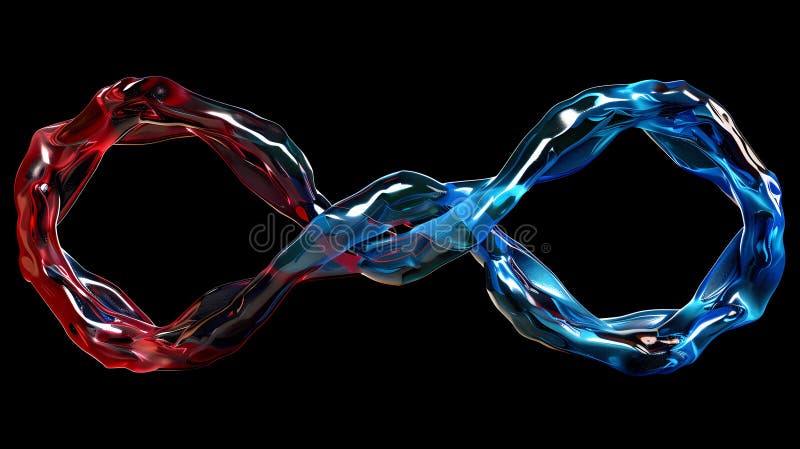 Abstract DNA Infinity Loop AI Generative Stock Image - Image of ...