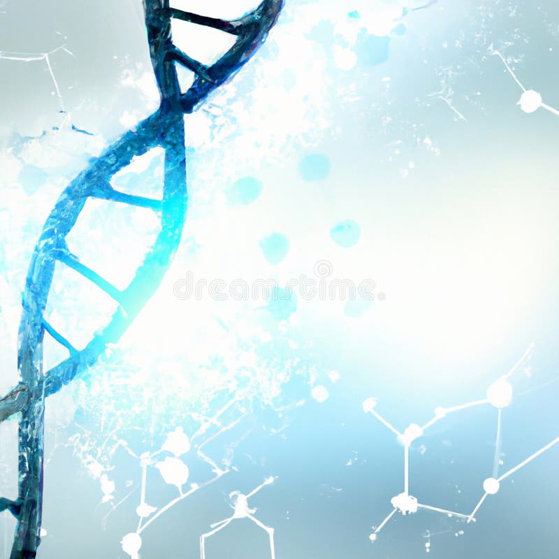 Abstract DNA Molecule, Science Background AI Generative Stock ...