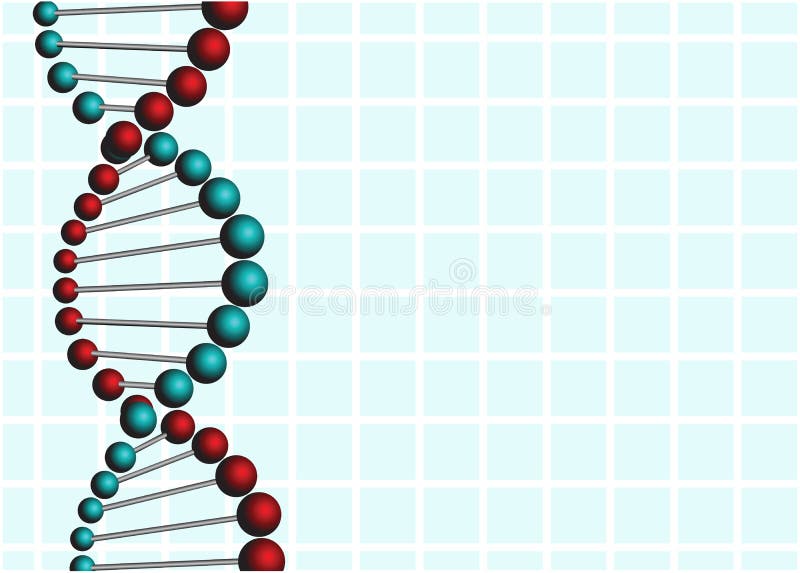 DNA Molecule Over Abstract Background Stock Illustration - Illustration ...