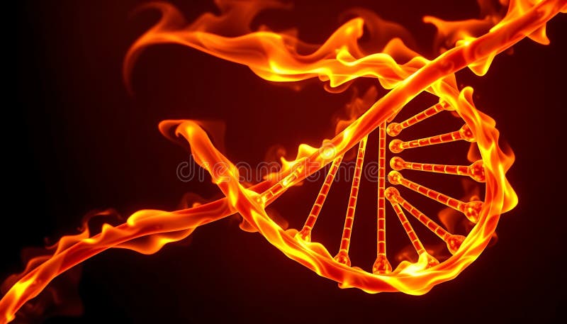 DNA Strand Abstract Design Genetic Code and Biological Science Concept ...