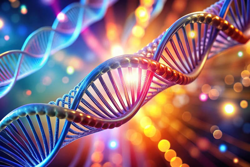 Abstract DNA Structure a Modern Visual Representation of Science and ...