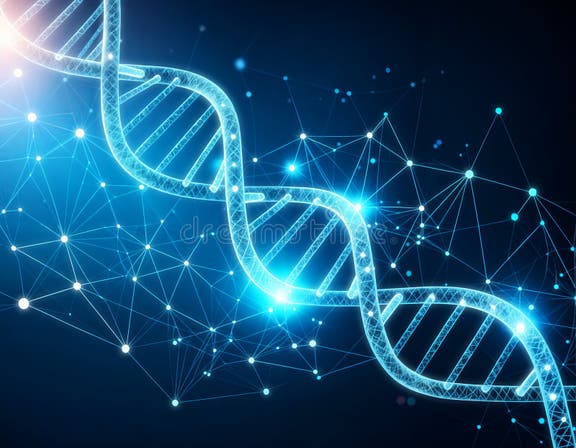 Abstract DNA Structure and Technology Science Background Representing ...