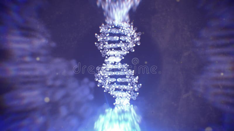 DNA Structure Under an Microscope Stock Illustration - Illustration of ...