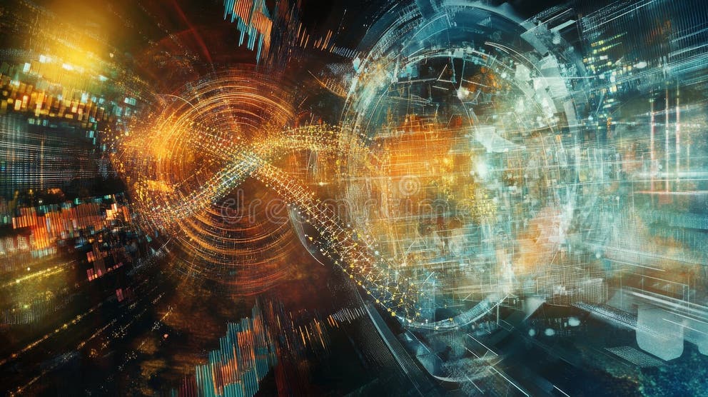 Abstract Dna Technology Intricate Structures and Patterns in a Vibrant ...