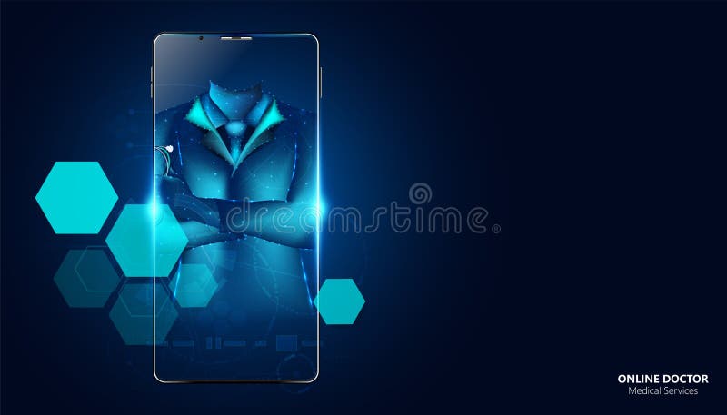 Abstract Doctor Phone Digital and Hologram Interface Concept Medical ...