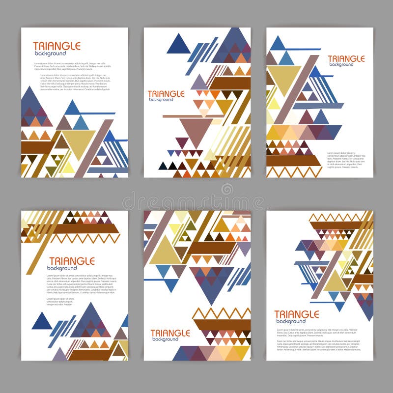 Abstract Document Template with Triangle Stock Vector - Illustration of ...